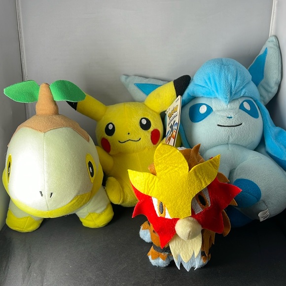 Pokemon | Toys | Pokmon Plush Lot Glaceon Pikachu More | Poshmark